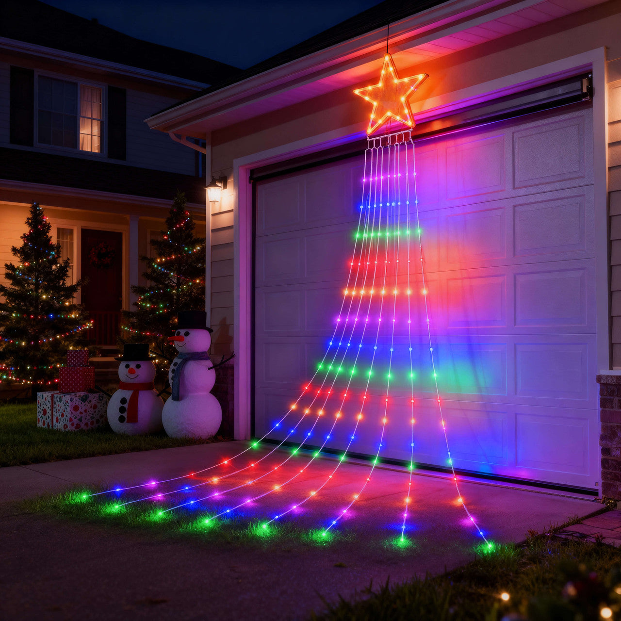 Rainbow Starfall Tree – Kleurrijke LED Kerstboom voor Buiten & Binnen ...